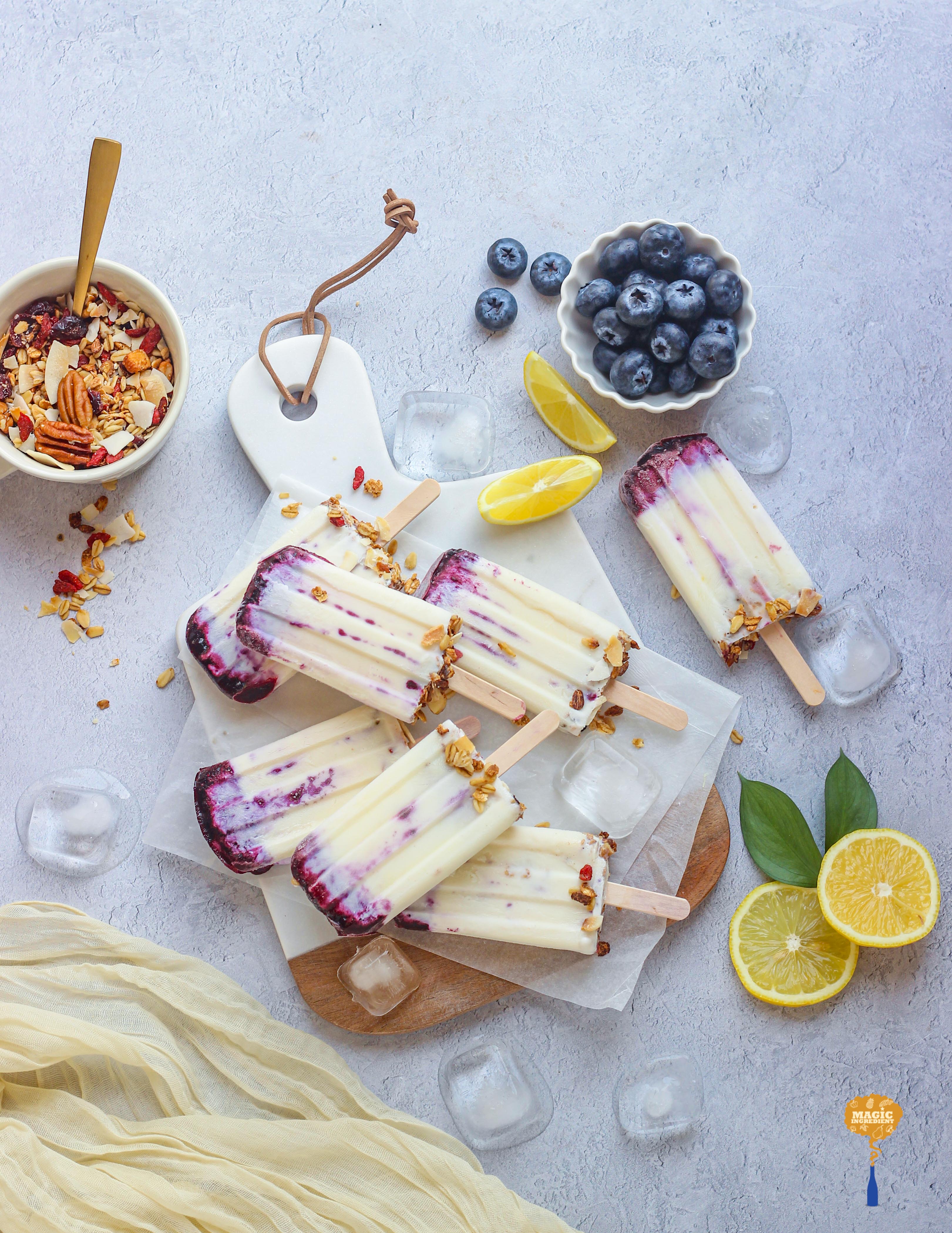 Blueberry cheesecake breakfast popsicle – Magic Ingredient