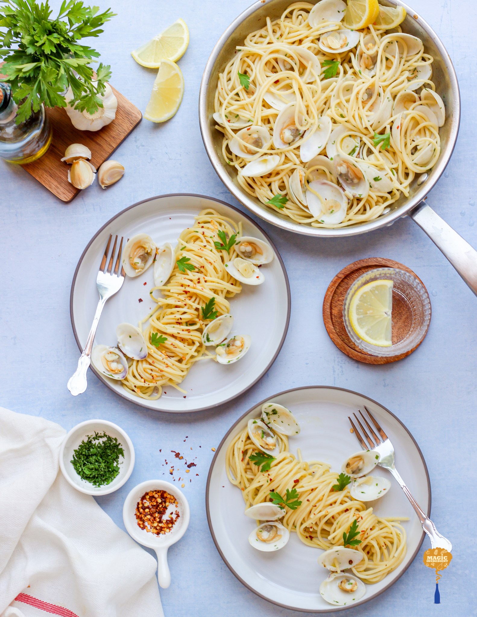 Clams spaghetti – Magic Ingredient
