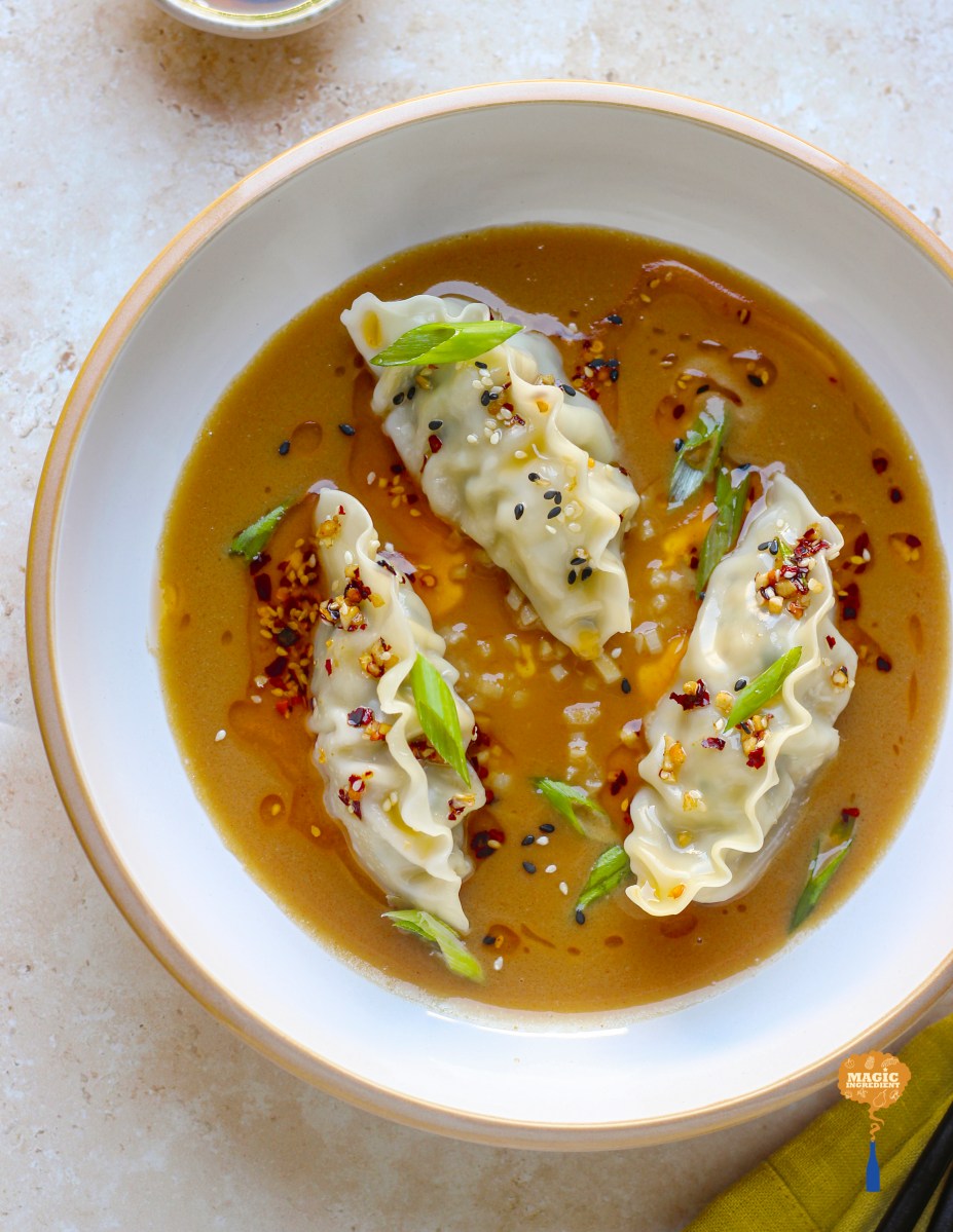 Dumplings with Creamy Peanut Butter Sauce Recipe – Magic Ingredient